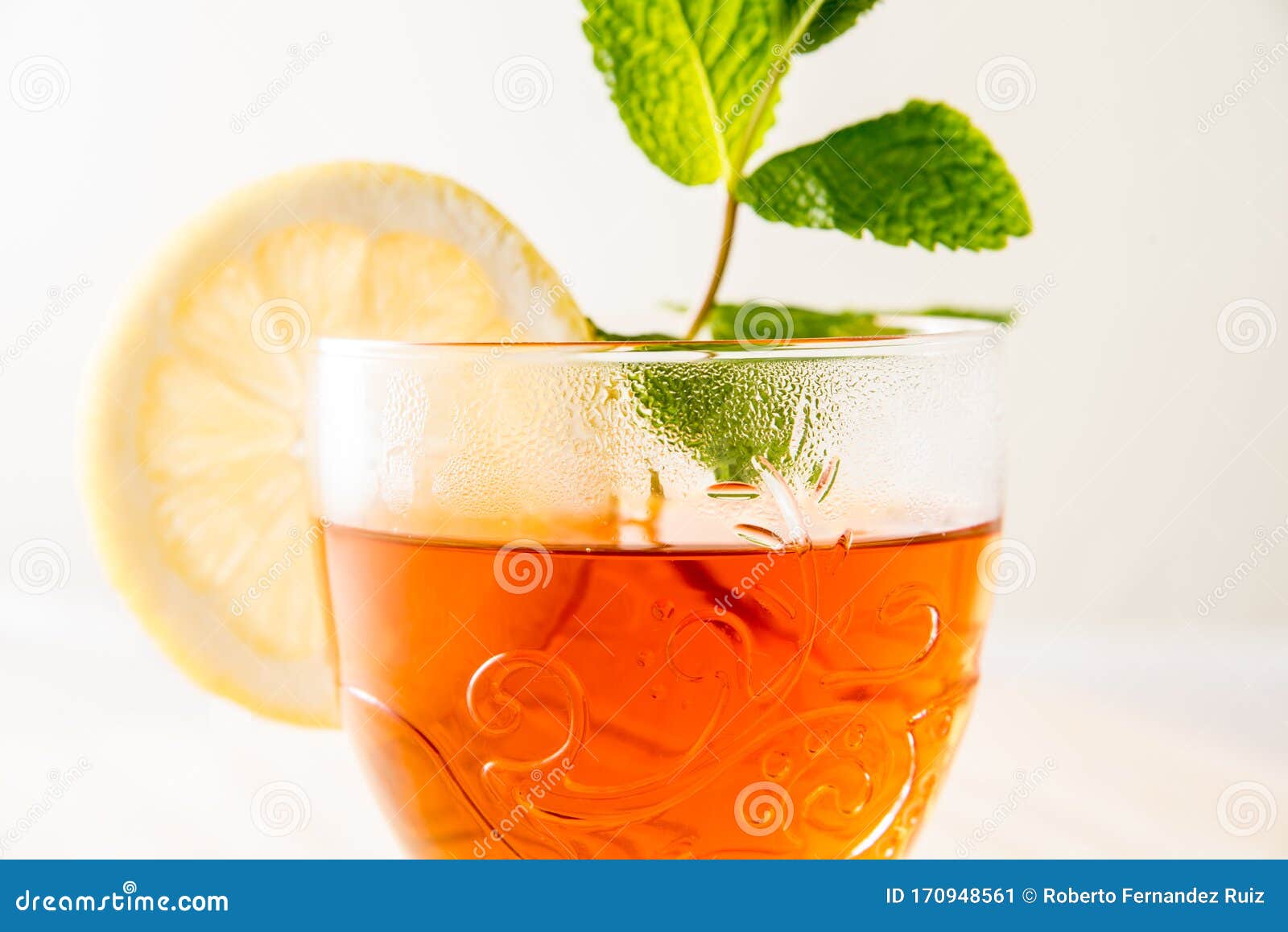 Tea with Lemon and Peppermint Stock Image - Image of peppermint ...