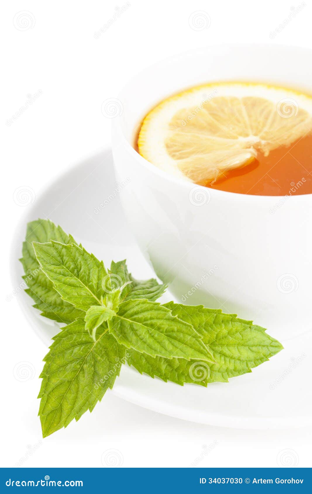 Tea with lemon stock photo. Image of glass, plant, healthy - 34037030