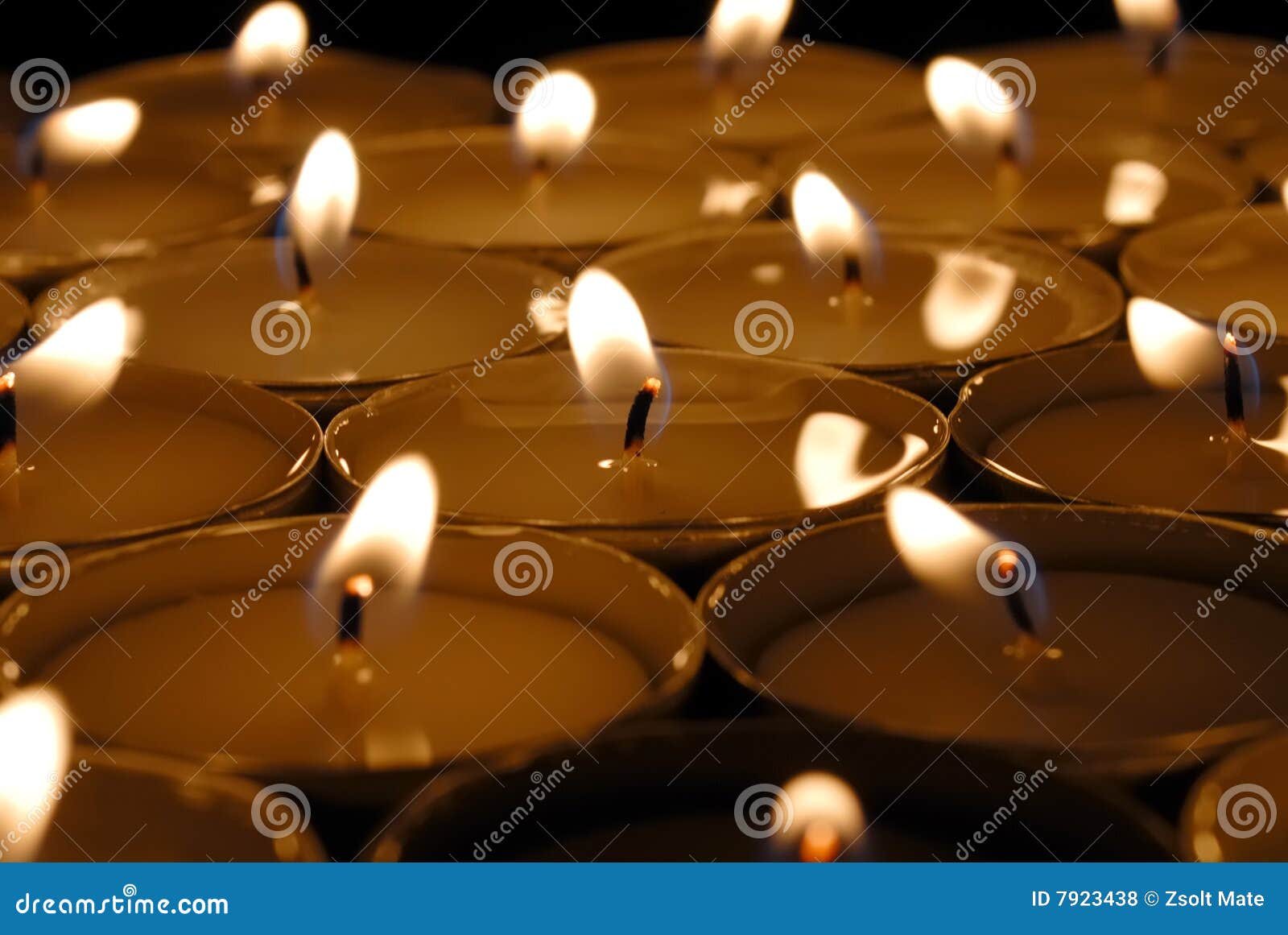 Tea light candles stock photo. Image of fire, black, heat - 7923438