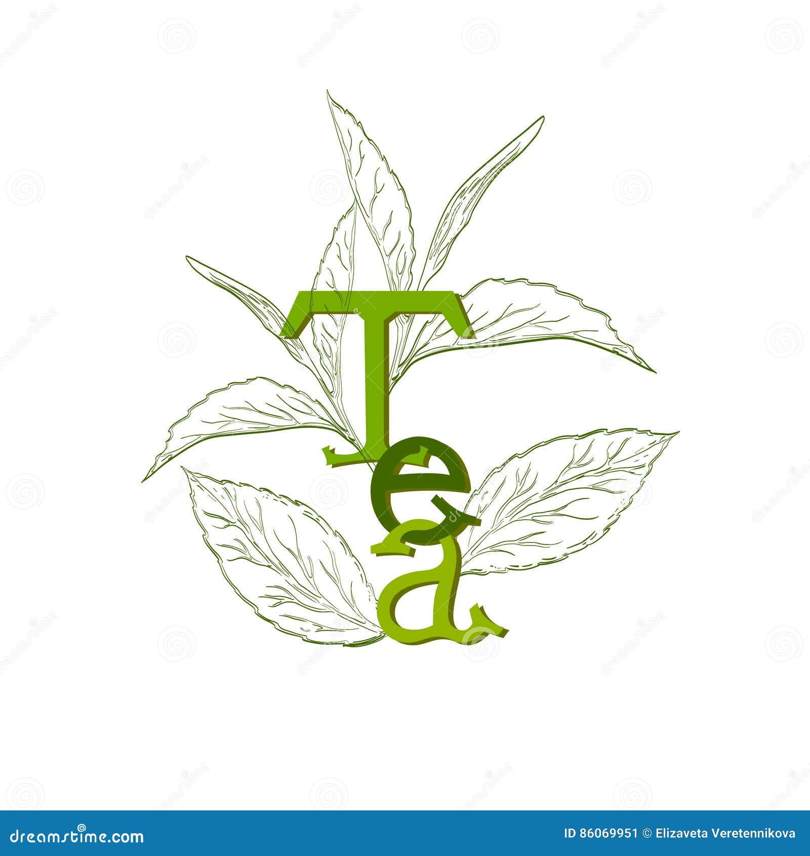 Tea logo stock vector. Illustration of isolated, label - 86069951