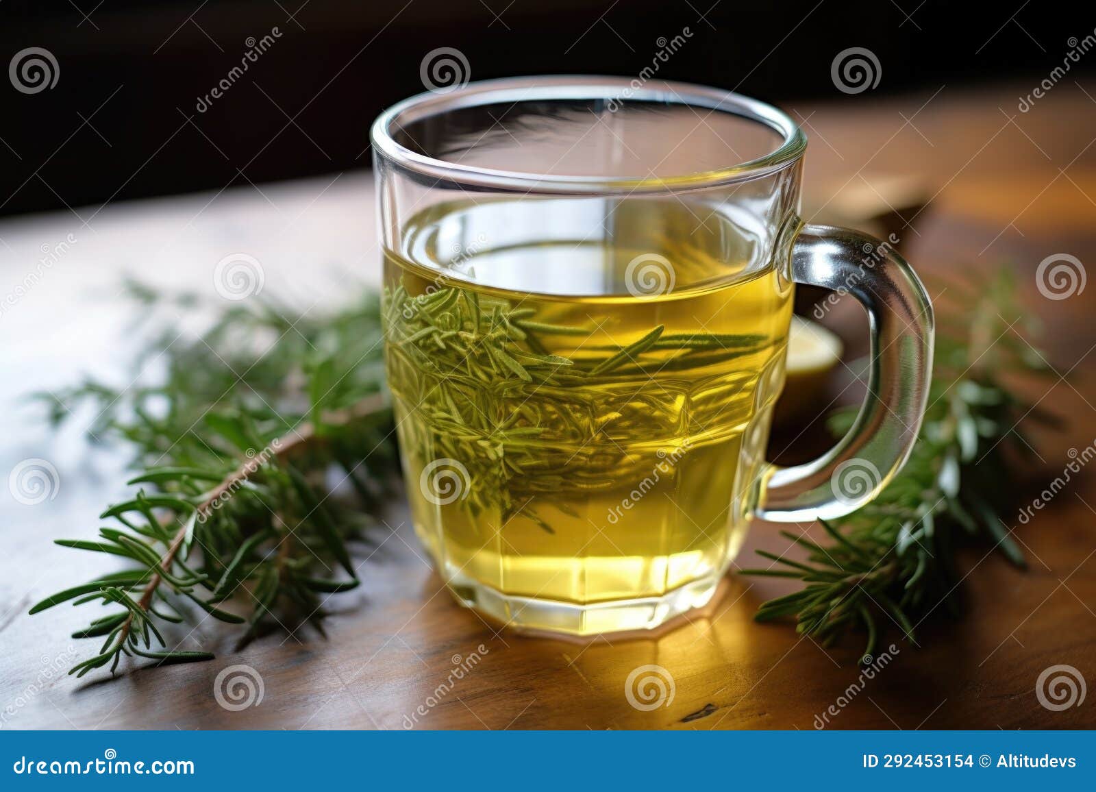Tea Made from Lemon Verbena in a Clear Mug Stock Photo - Image of ...