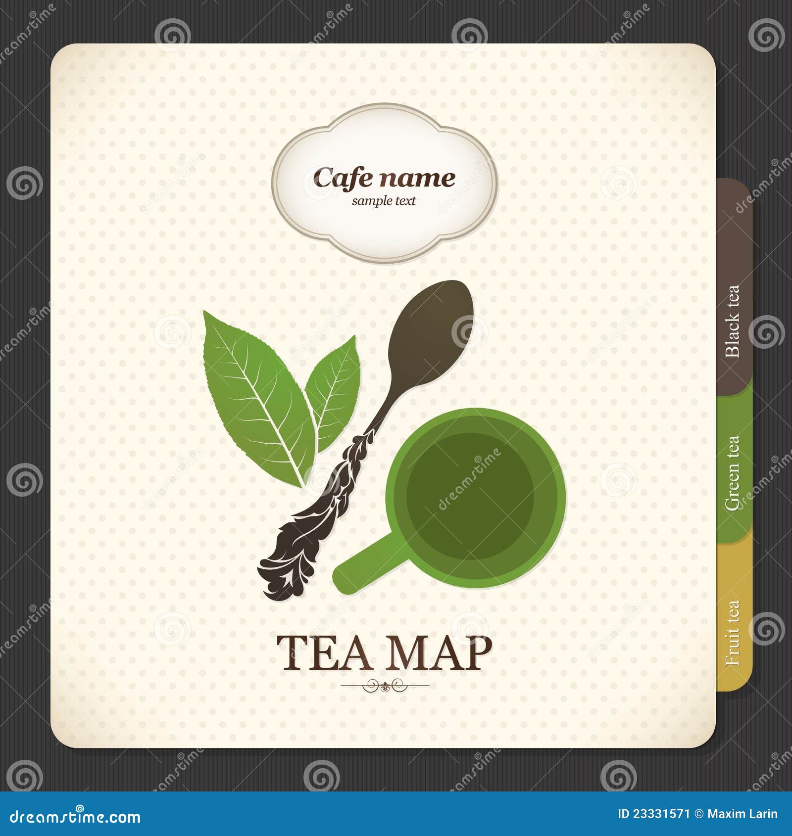 Tea map stock vector. Illustration of pages, symbol, decorate - 23331571