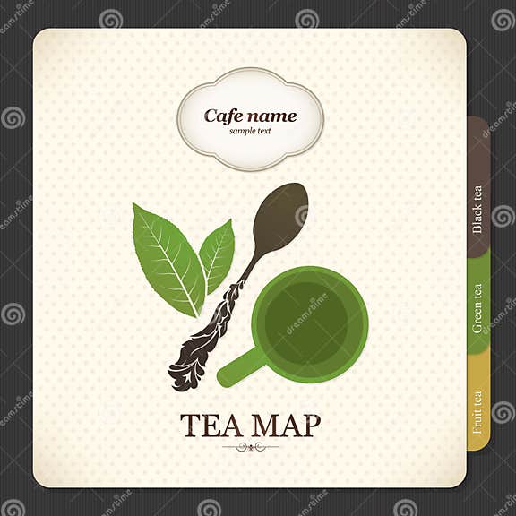 Tea map stock vector. Illustration of pages, symbol, decorate - 23331571