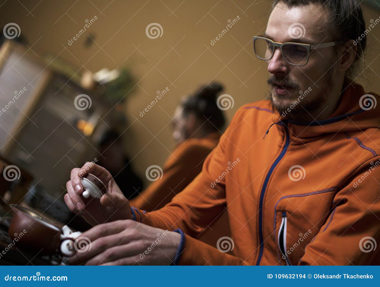 Tea Master is Drinking Exquisite Chinese Tea at Traditional Chinese Tea ...