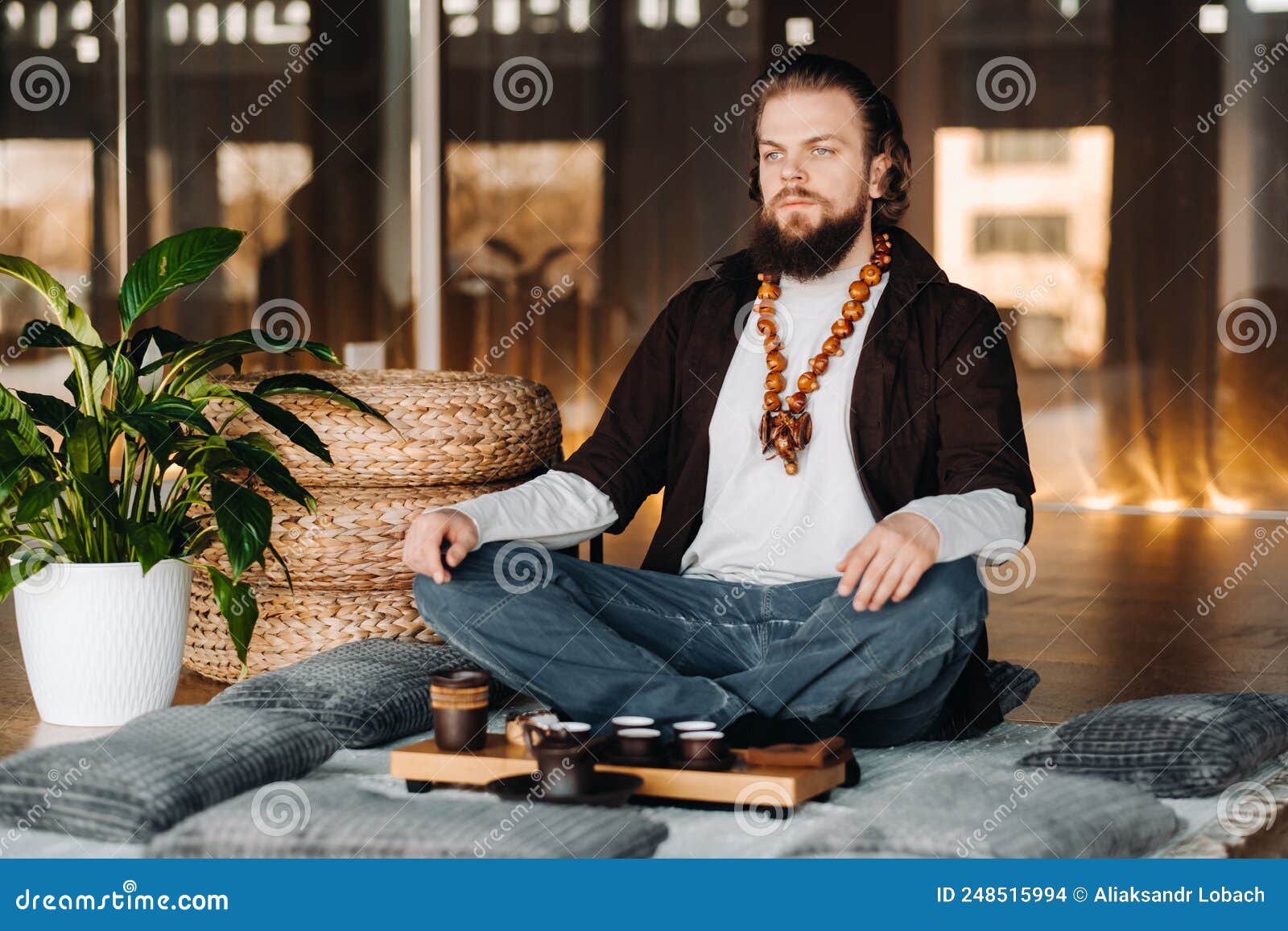 The Tea Master is Preparing To Hold a Tea Ceremony in the Interior ...