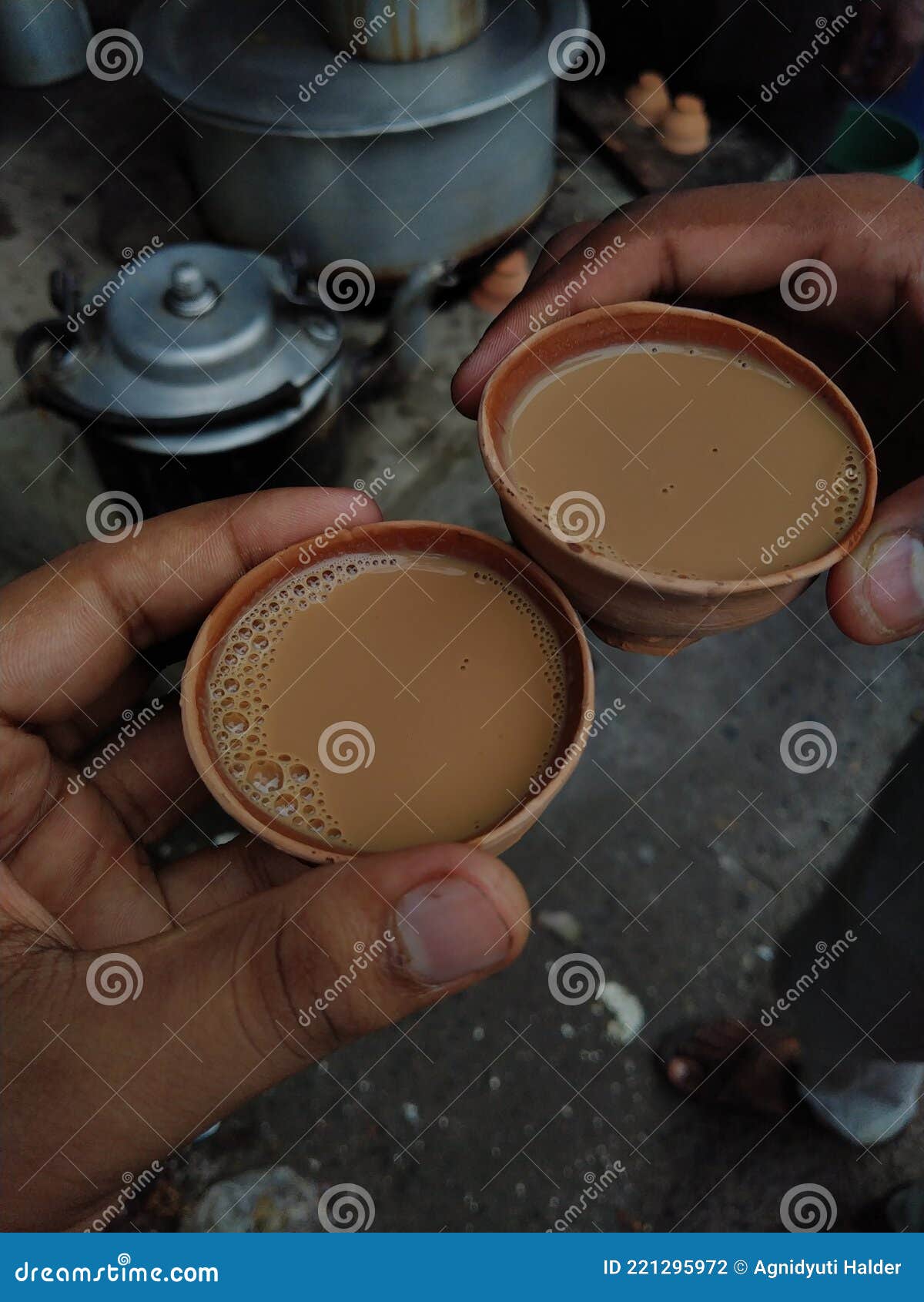 Tea in Matir Bhar or in Mud Cups Stock Photo - Image of bhar, matir ...