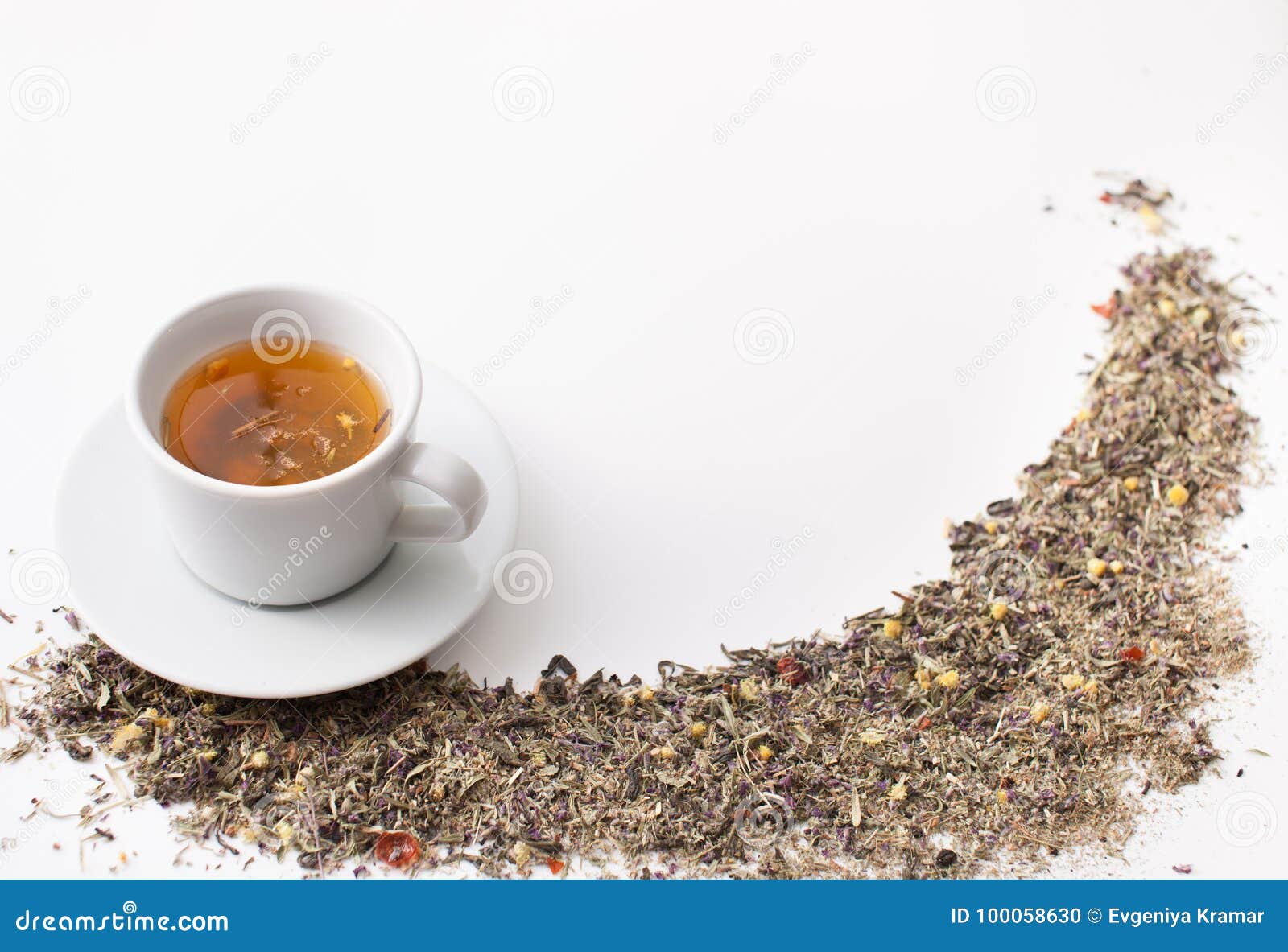 Herbal Tea from Medicinal Herbs in a Cup on White Stock Photo - Image ...
