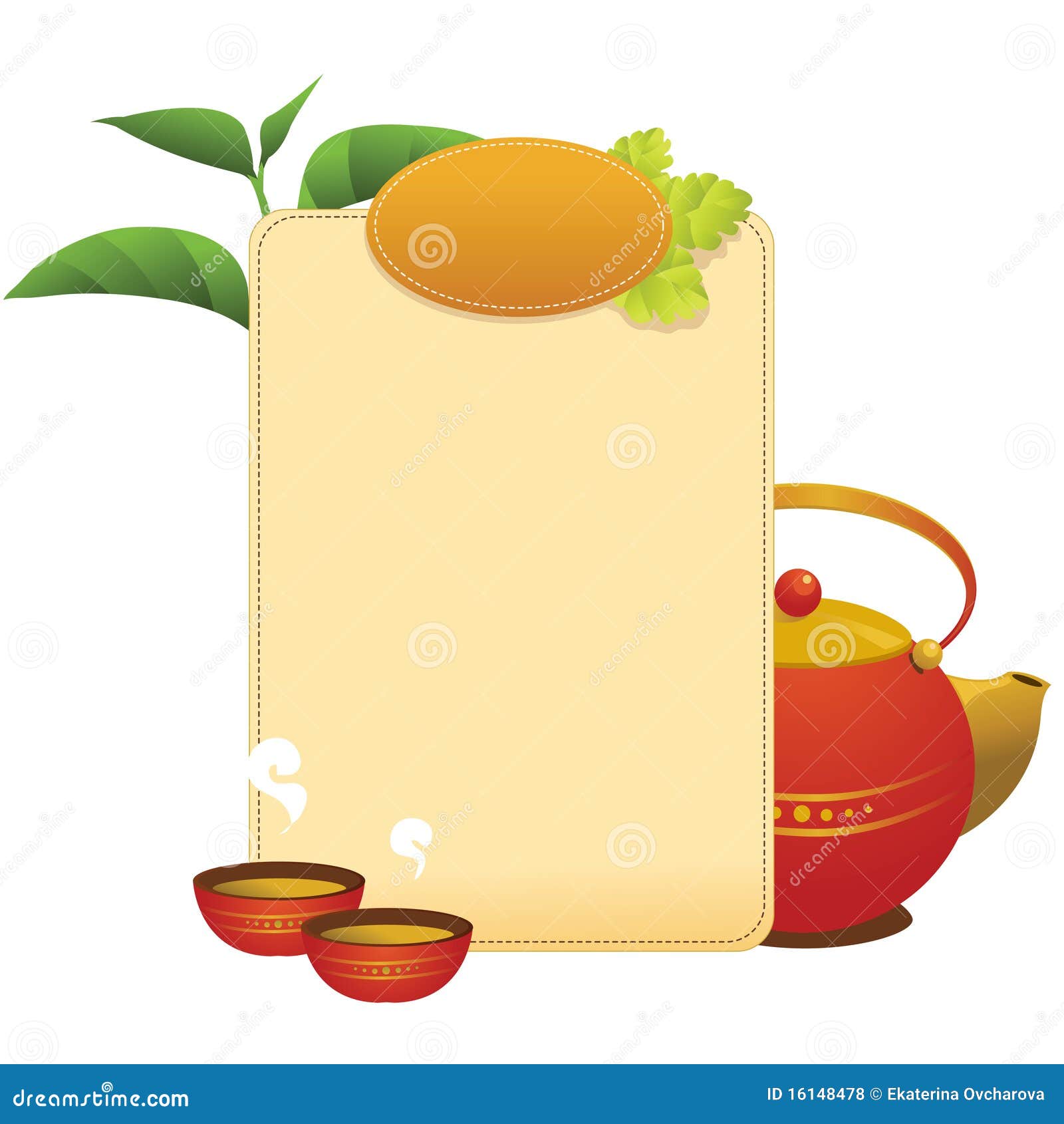 Tea menu stock illustration. Illustration of blank, paper - 16148478