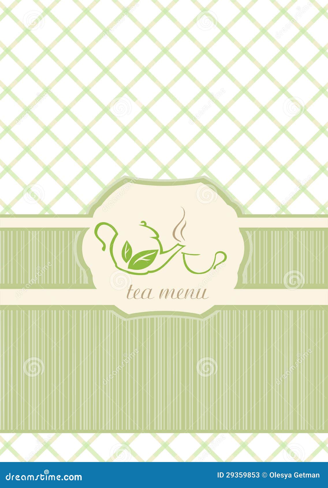 Tea menu stock vector. Illustration of strip, ornament - 29359853