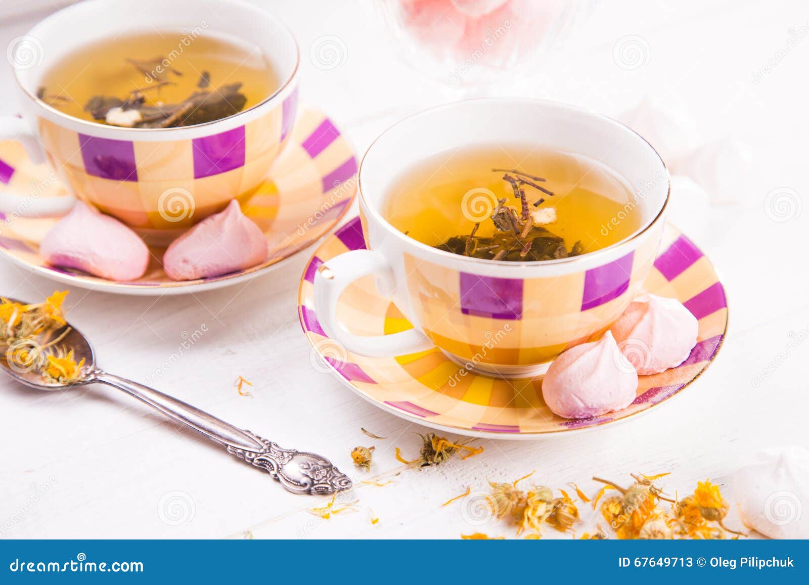 Tea with meringue stock image. Image of detail, elegance - 67649713