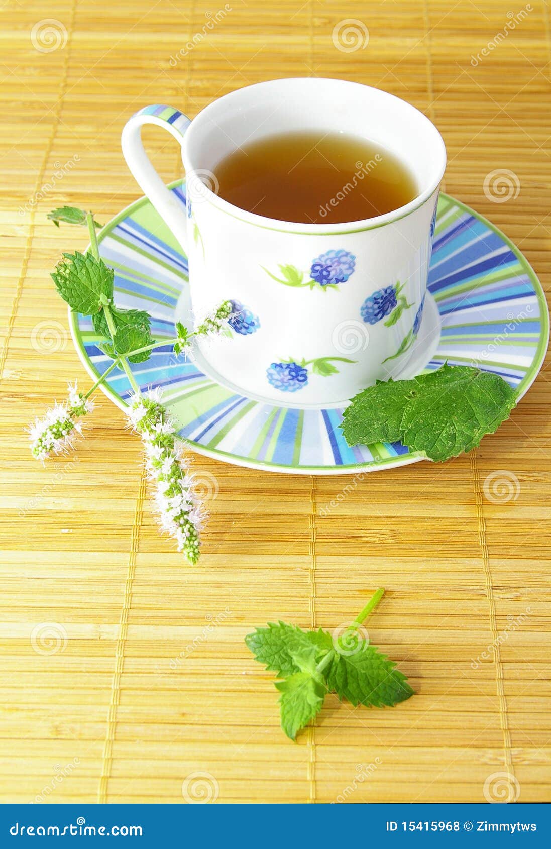Tea with mint stock photo. Image of relaxing, flavor - 15415968