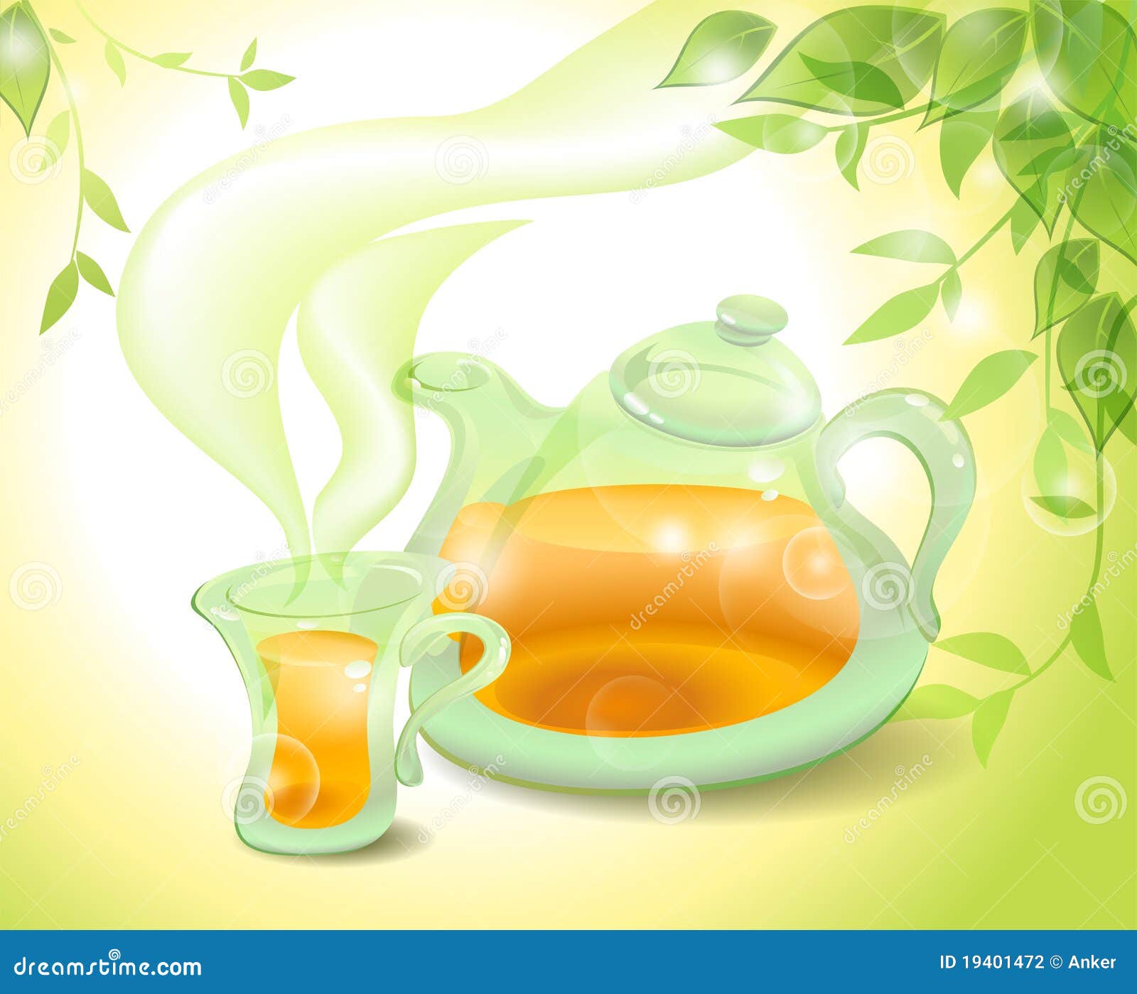 Tea in the morning stock vector. Illustration of drink - 19401472