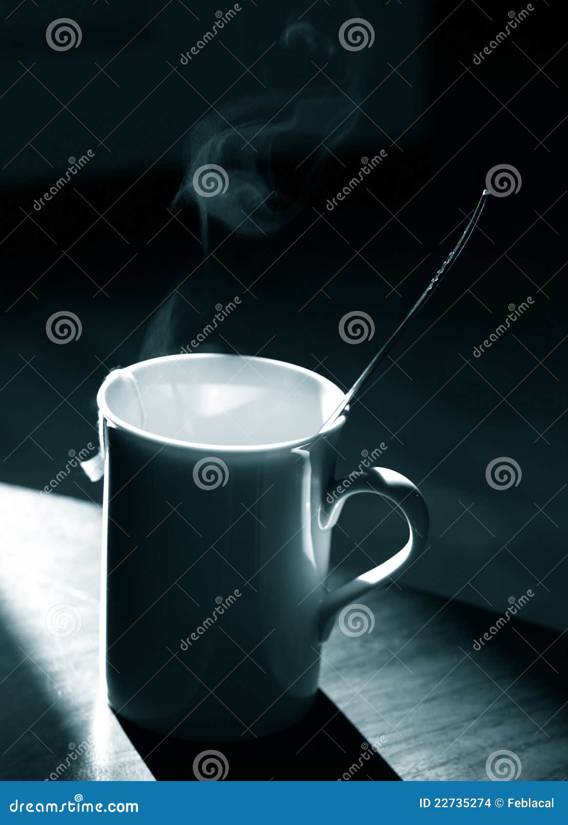 Tea mug monochrome stock photo. Image of taste, home - 22735274