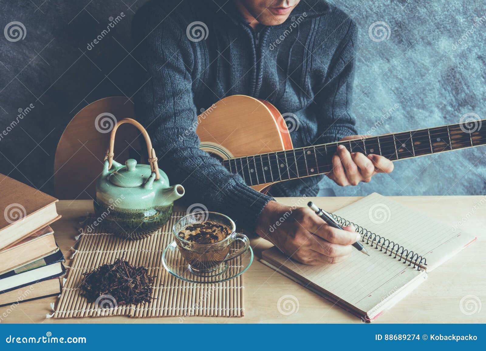 Tea and music stock photo. Image of happy, holidays, drink - 88689274