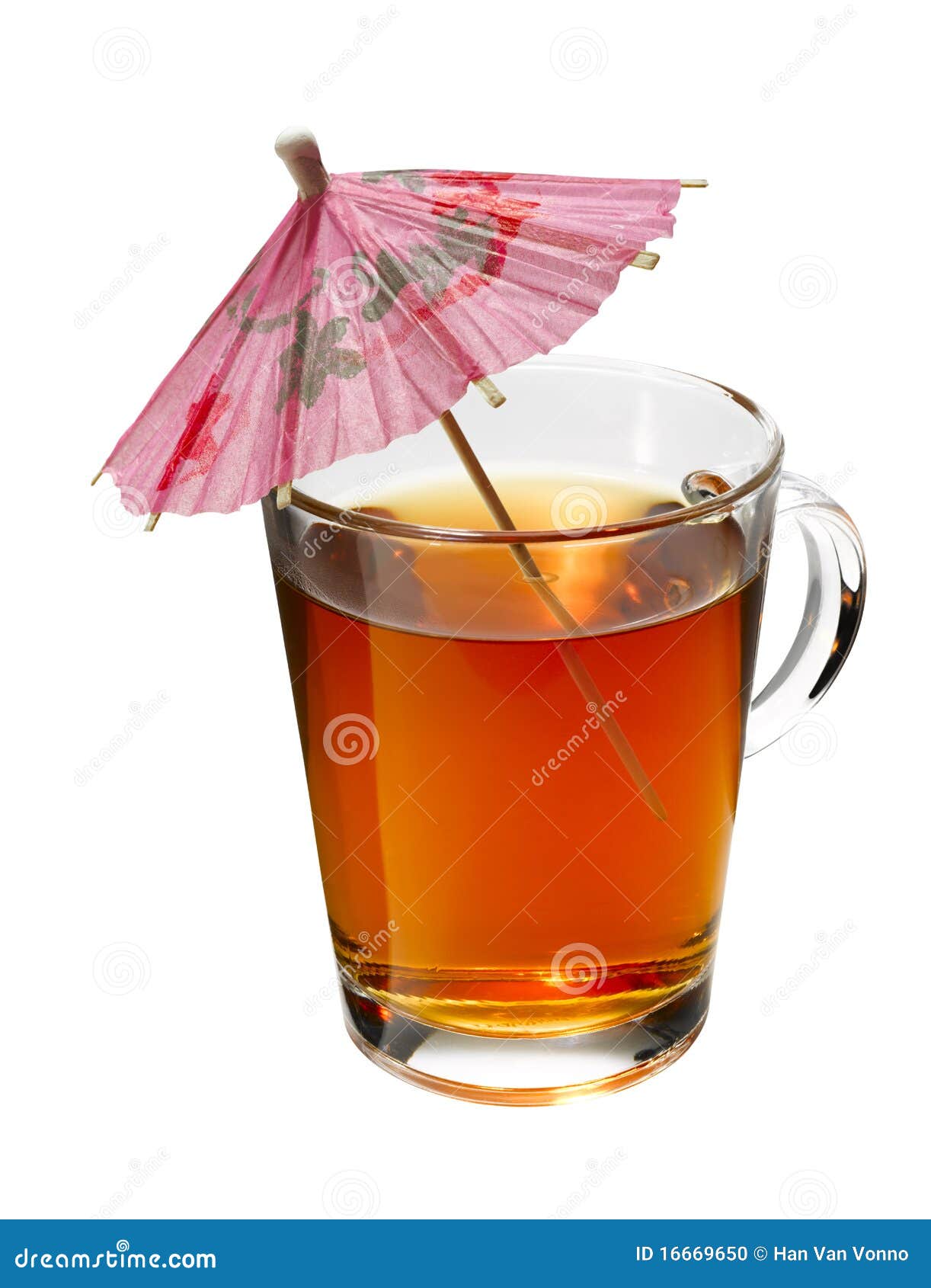 Tea with a parasol stock photo. Image of high, liquid - 16669650