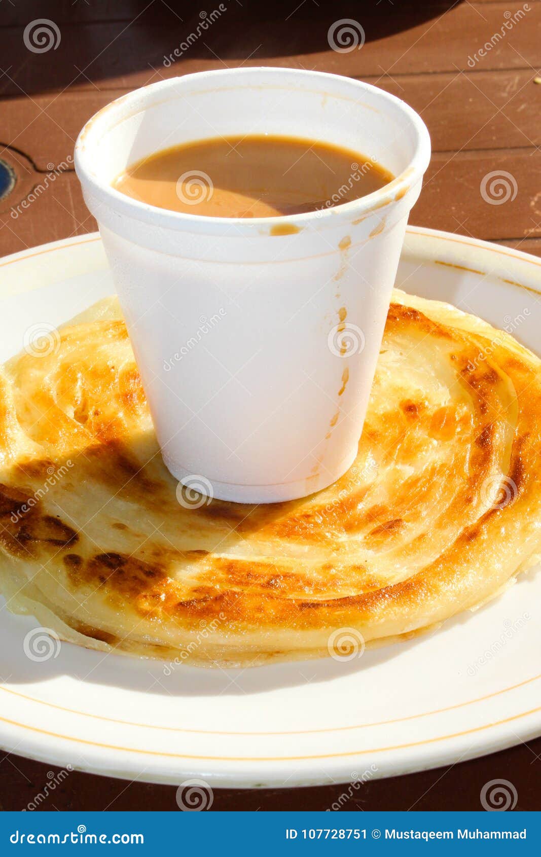 Tea with Paratha stock image. Image of breakfast, food - 107728751