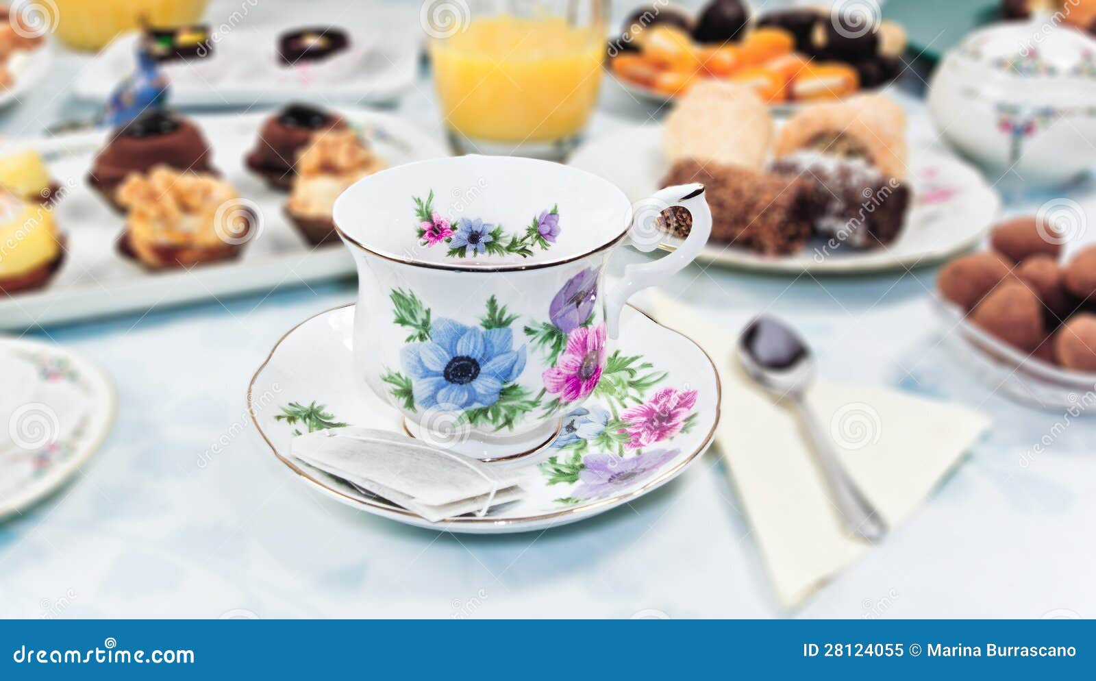 Tea Party stock image. Image of goodness, coffee, bread - 28124055