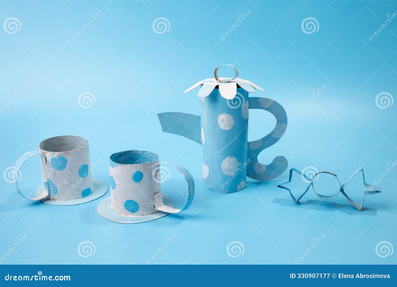 Tea Party, Pot, Mixed Art, Paper Craft Low Poly Stock Image - Image of ...