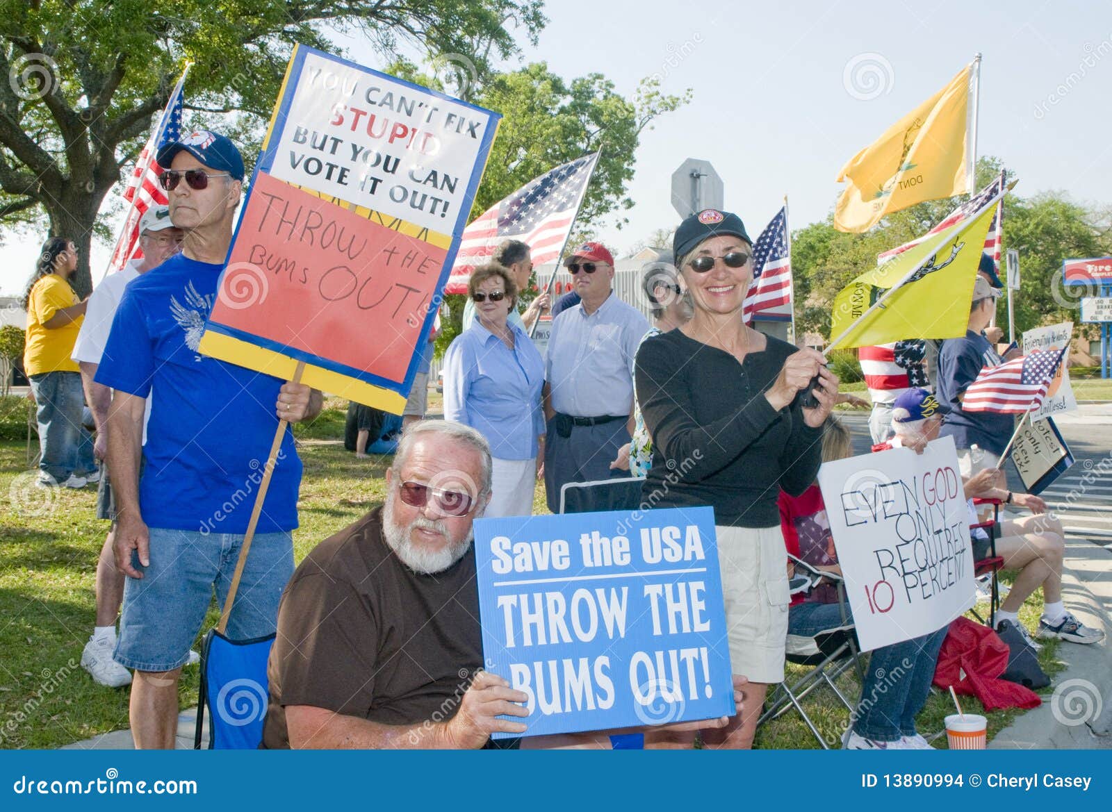 Tea Party Protesters editorial stock image. Image of april - 13890994