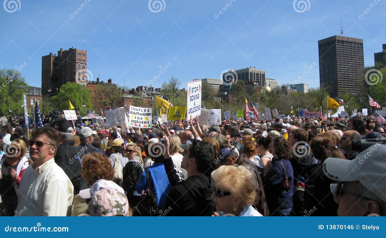 Tea Party Rally on Boston Common Editorial Photo - Image of taxes ...