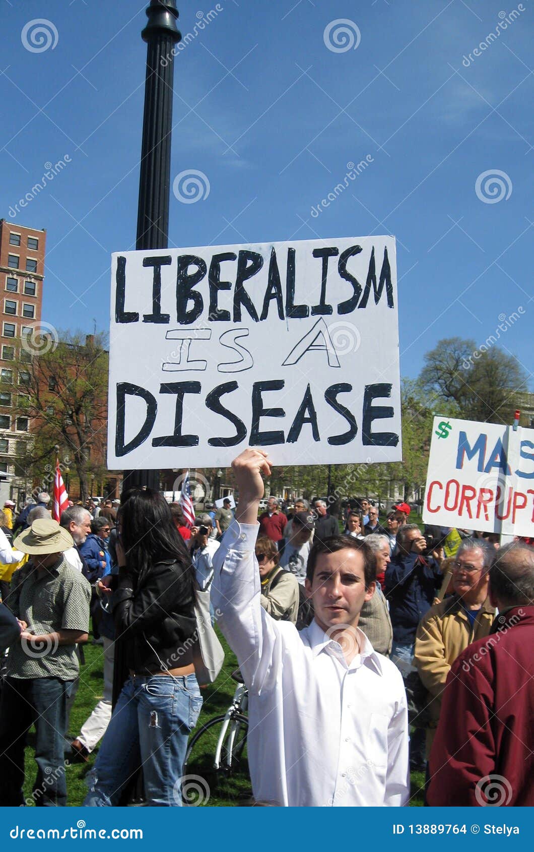 Tea Party Rally Protester in Boston Editorial Stock Image - Image of ...