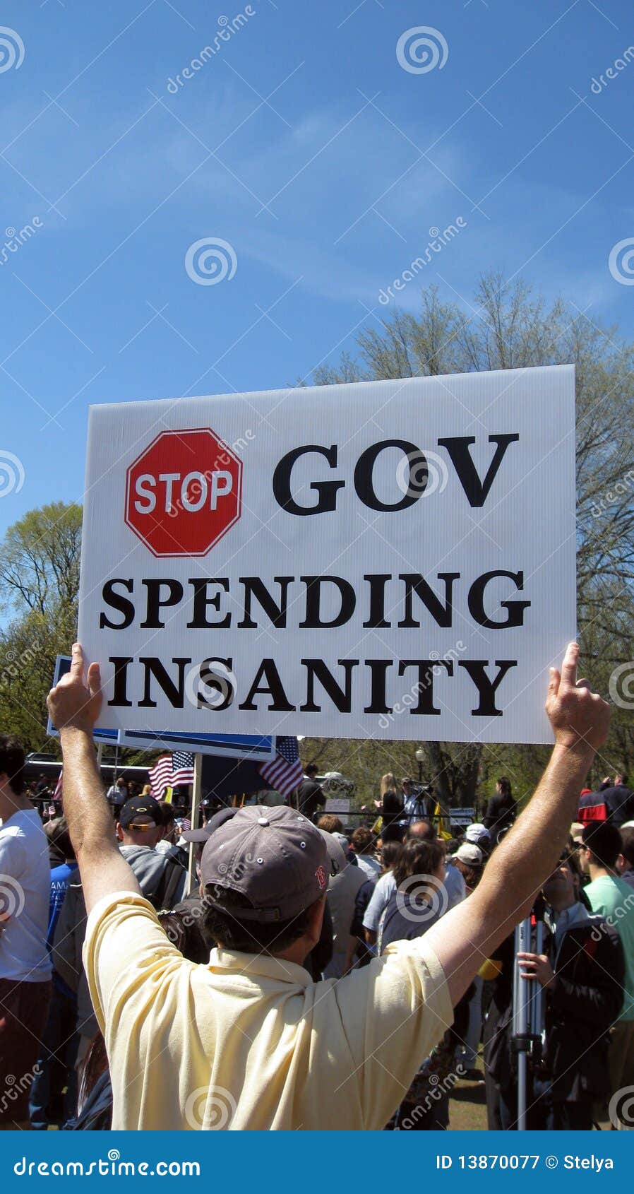 Tea Party Rally Protester on Boston Common Editorial Photography ...