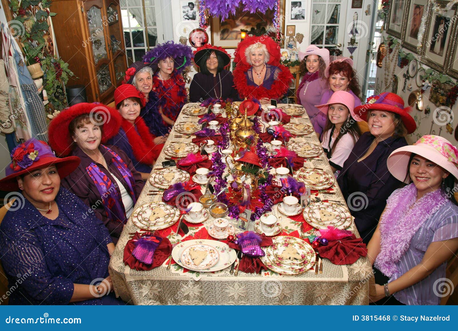 Tea party women stock photo. Image of color, beautiful - 3815468