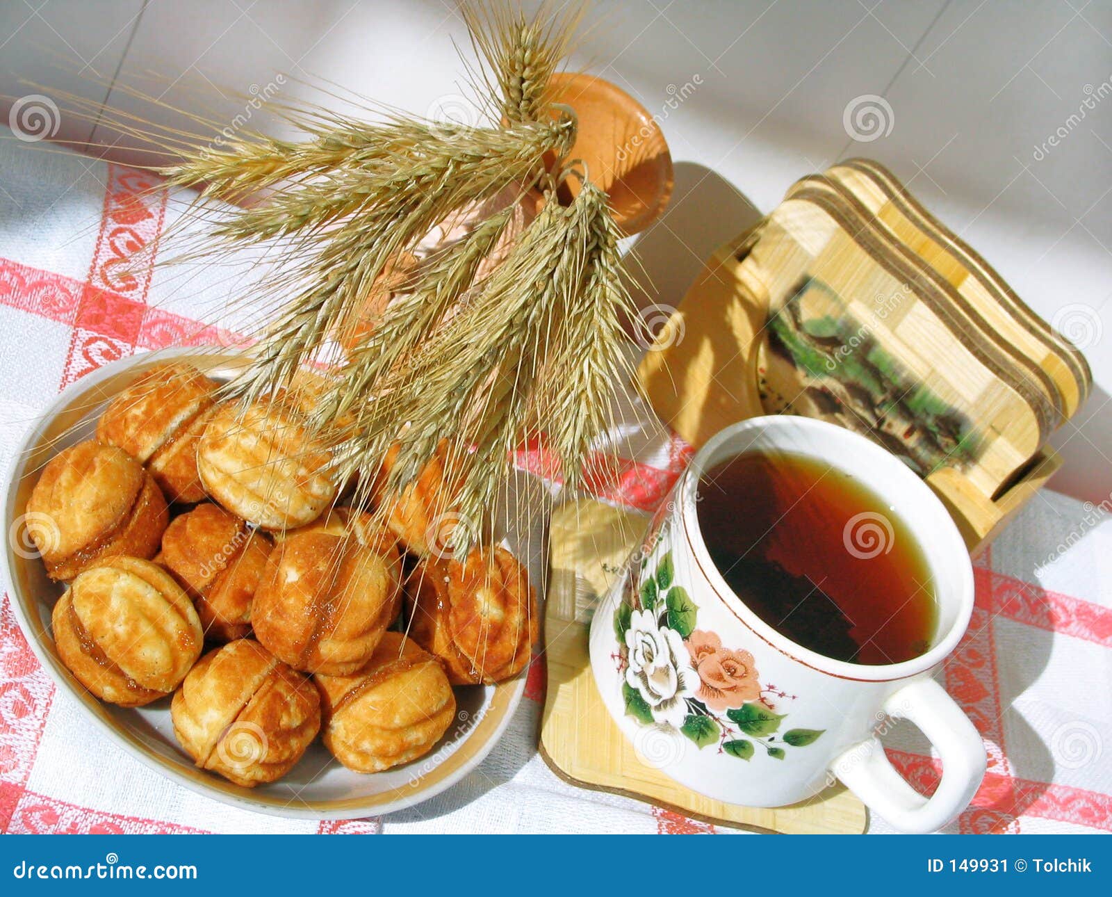 Tea with Pastry stock image. Image of confectionery, food - 149931