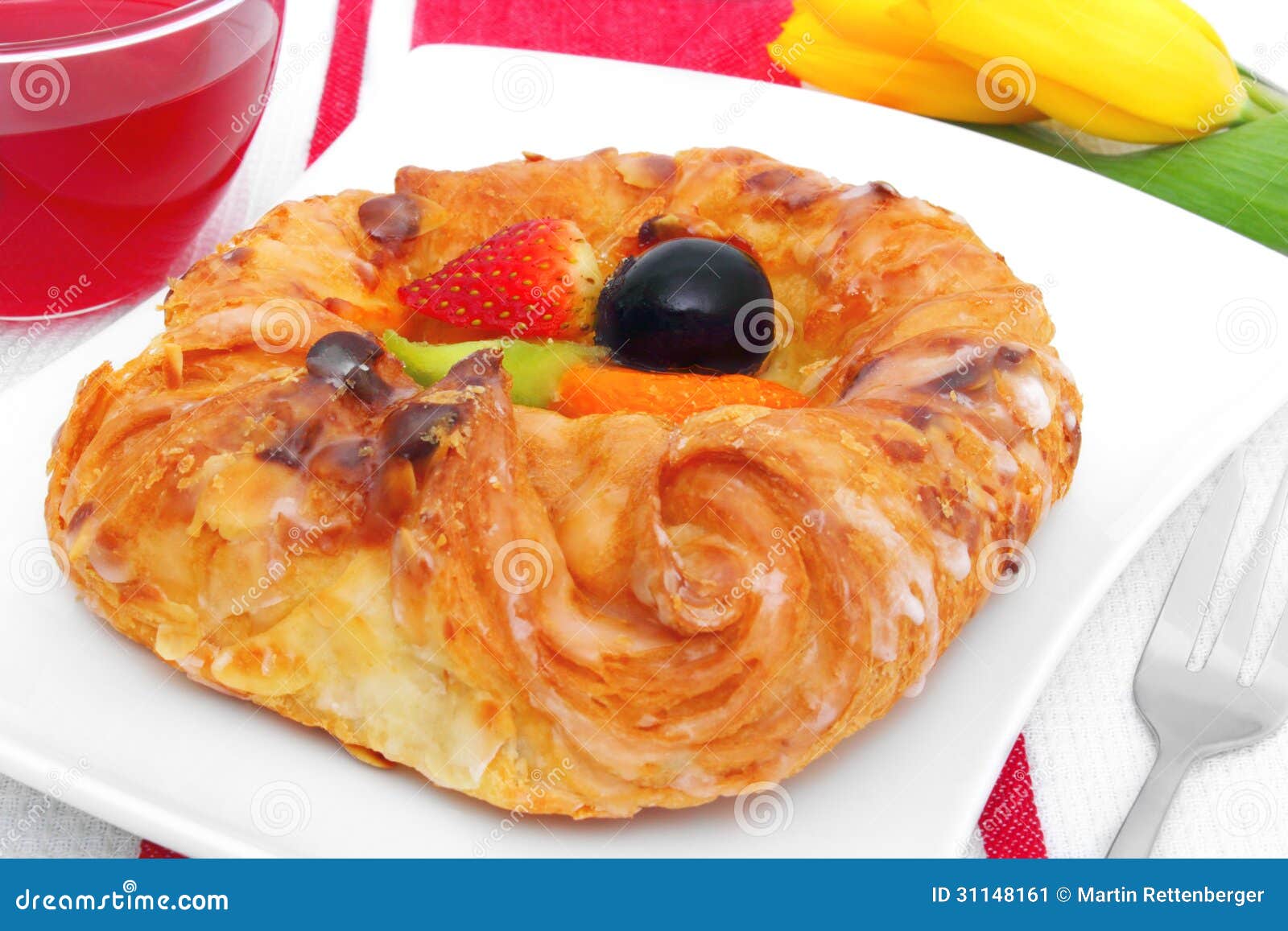 Tea and pastry stock image. Image of fruit, flaky, homemade - 31148161