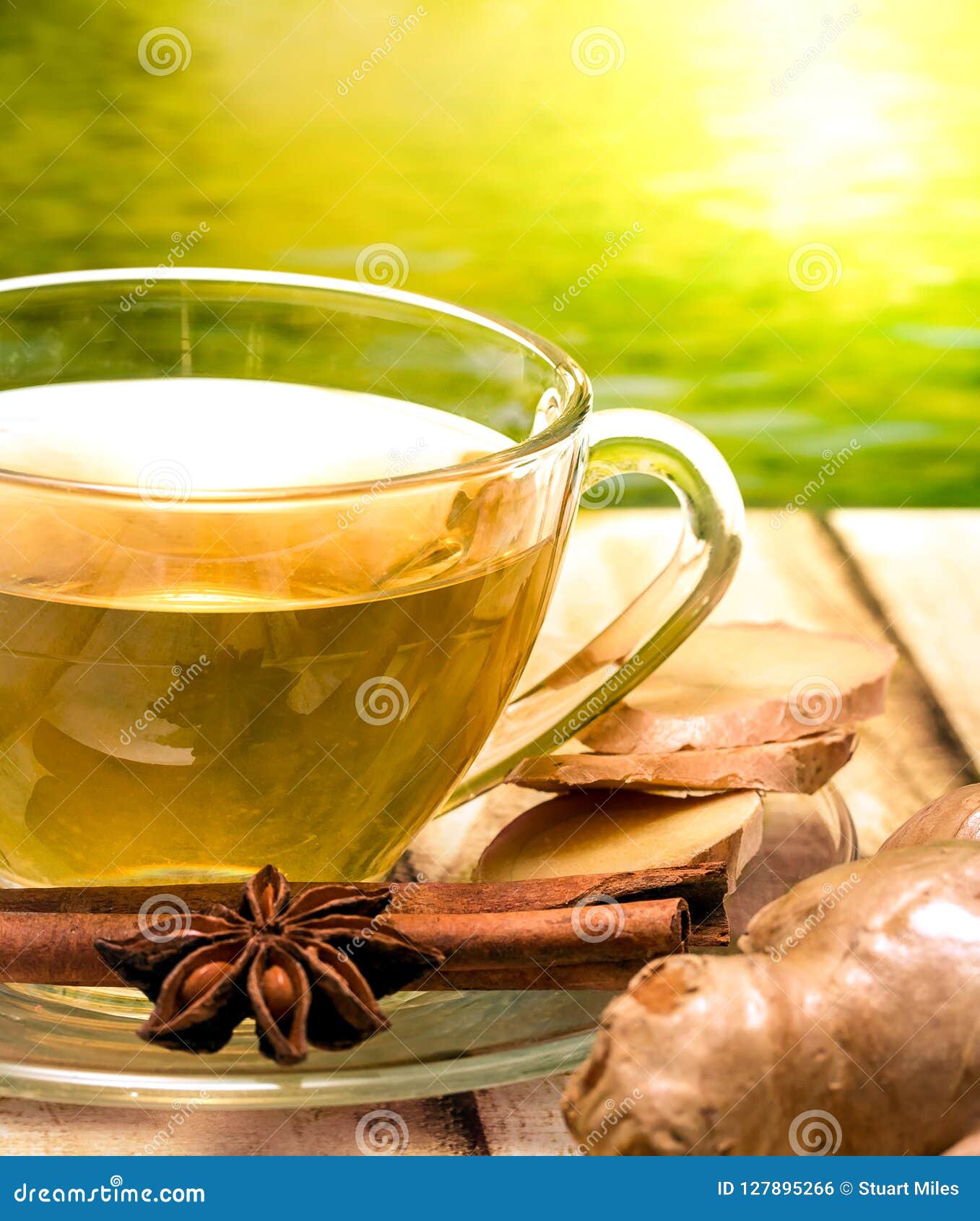 Tea on Patio Shows Outside Teacup and Beverages Stock Photo - Image of ...