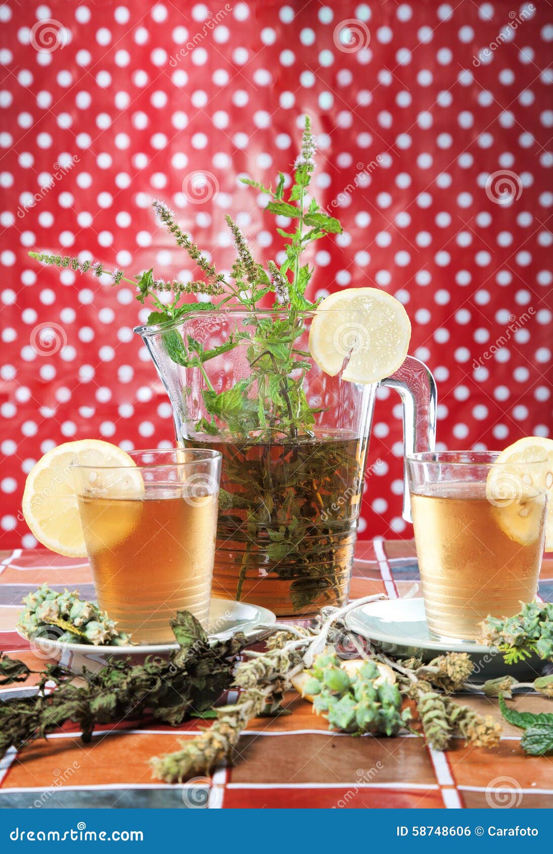 Tea with Peppermint and Lemon Stock Photo - Image of lime, healthy ...