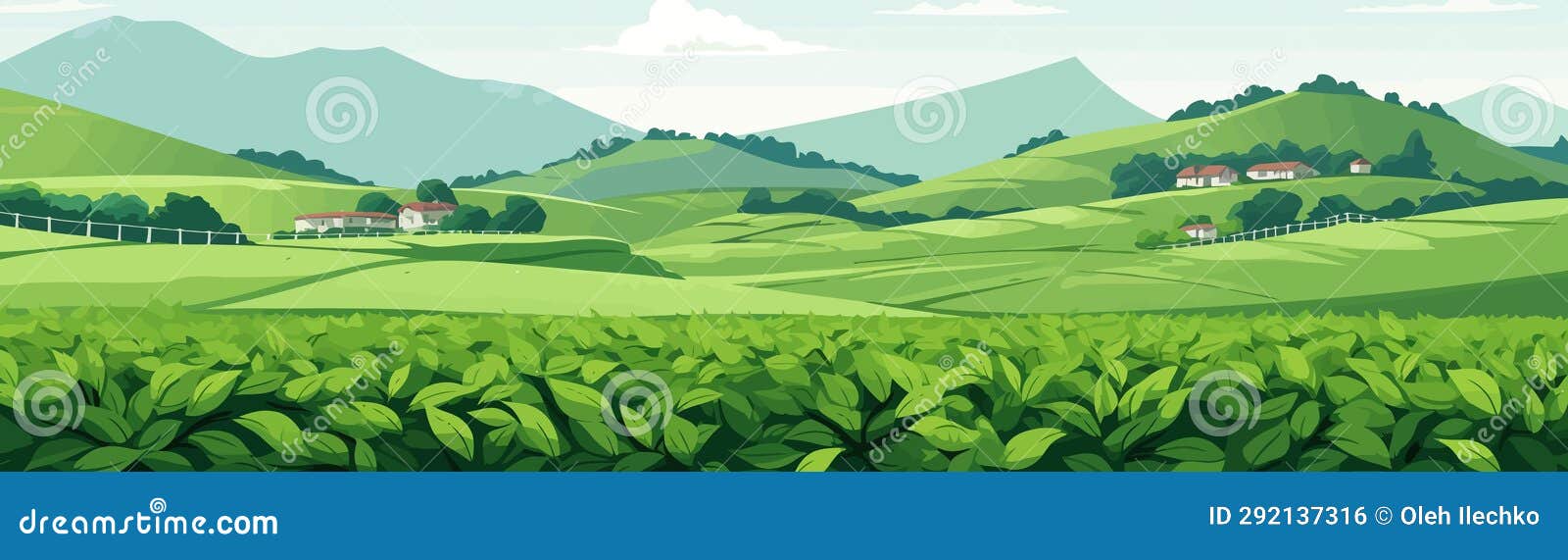 Tea Plantation Vector Flat Minimalistic Isolated Vector Style ...