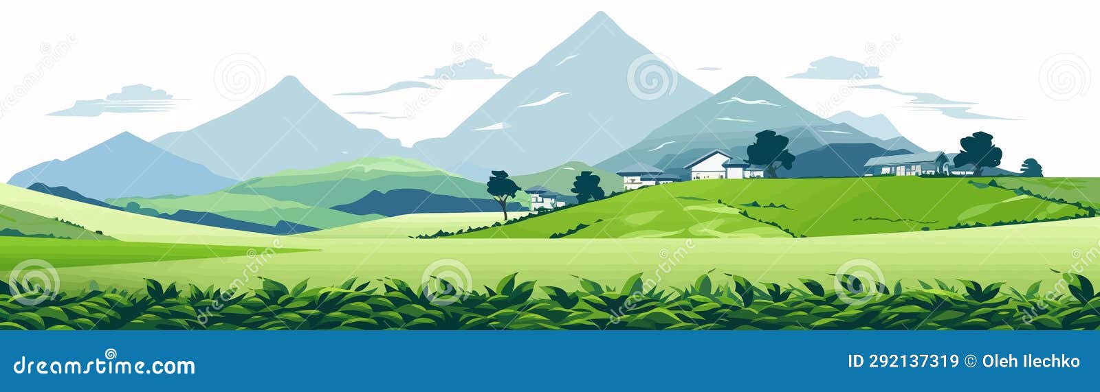 Tea Plantation Vector Flat Minimalistic Isolated Vector Style ...
