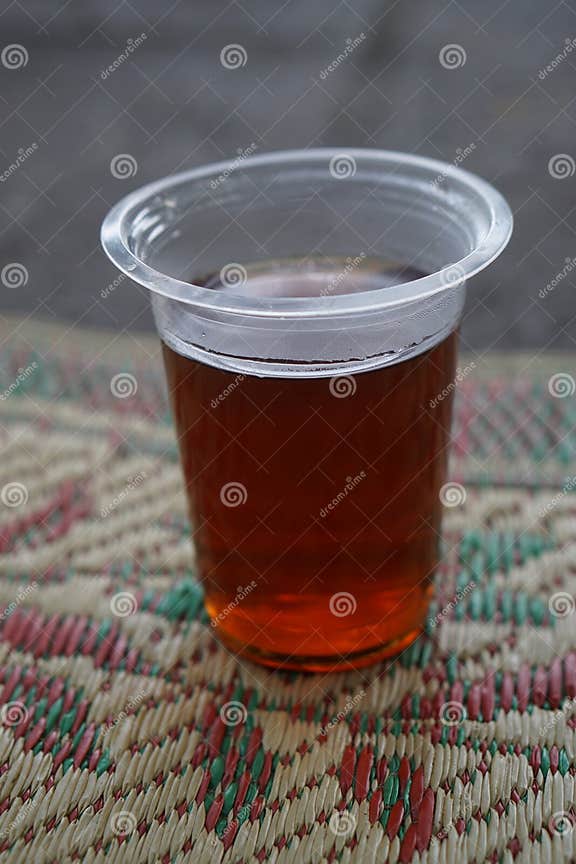 Tea in a Plastic Cup on a Mat. Stock Image - Image of cafe, aromatic ...