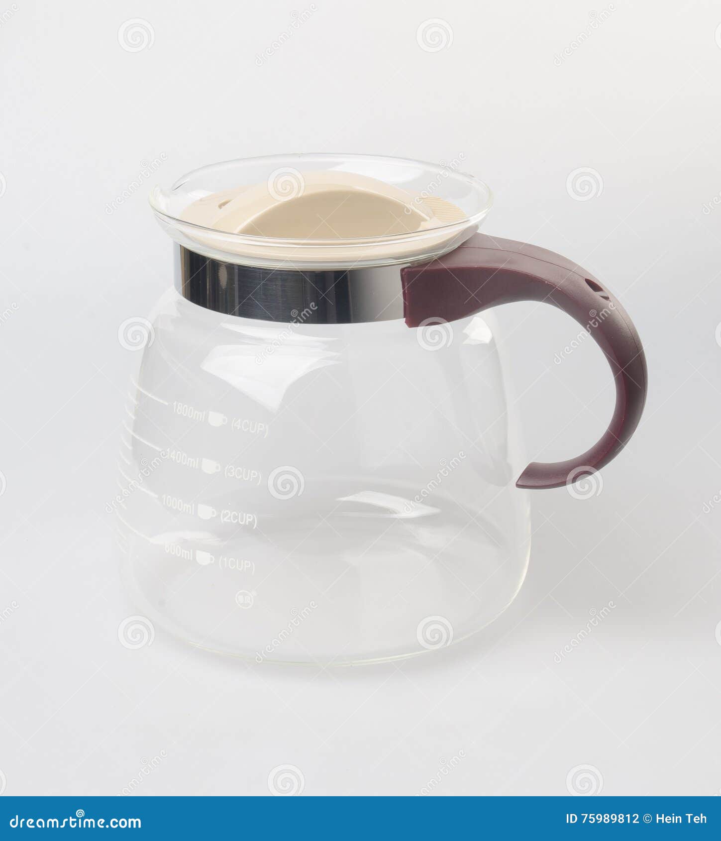 Tea Pot or Empty Glass Teapot on Background. Stock Photo - Image of ...