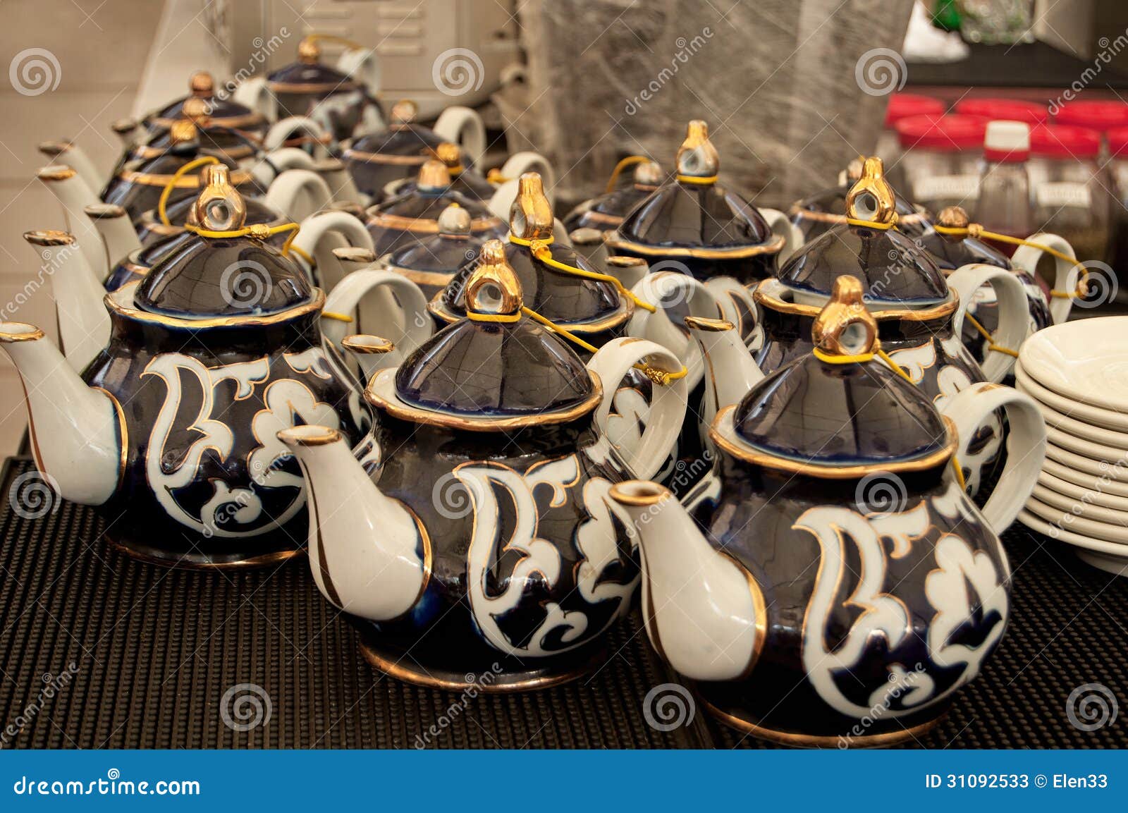 Tea pots stock image. Image of utensil, drink, bright - 31092533