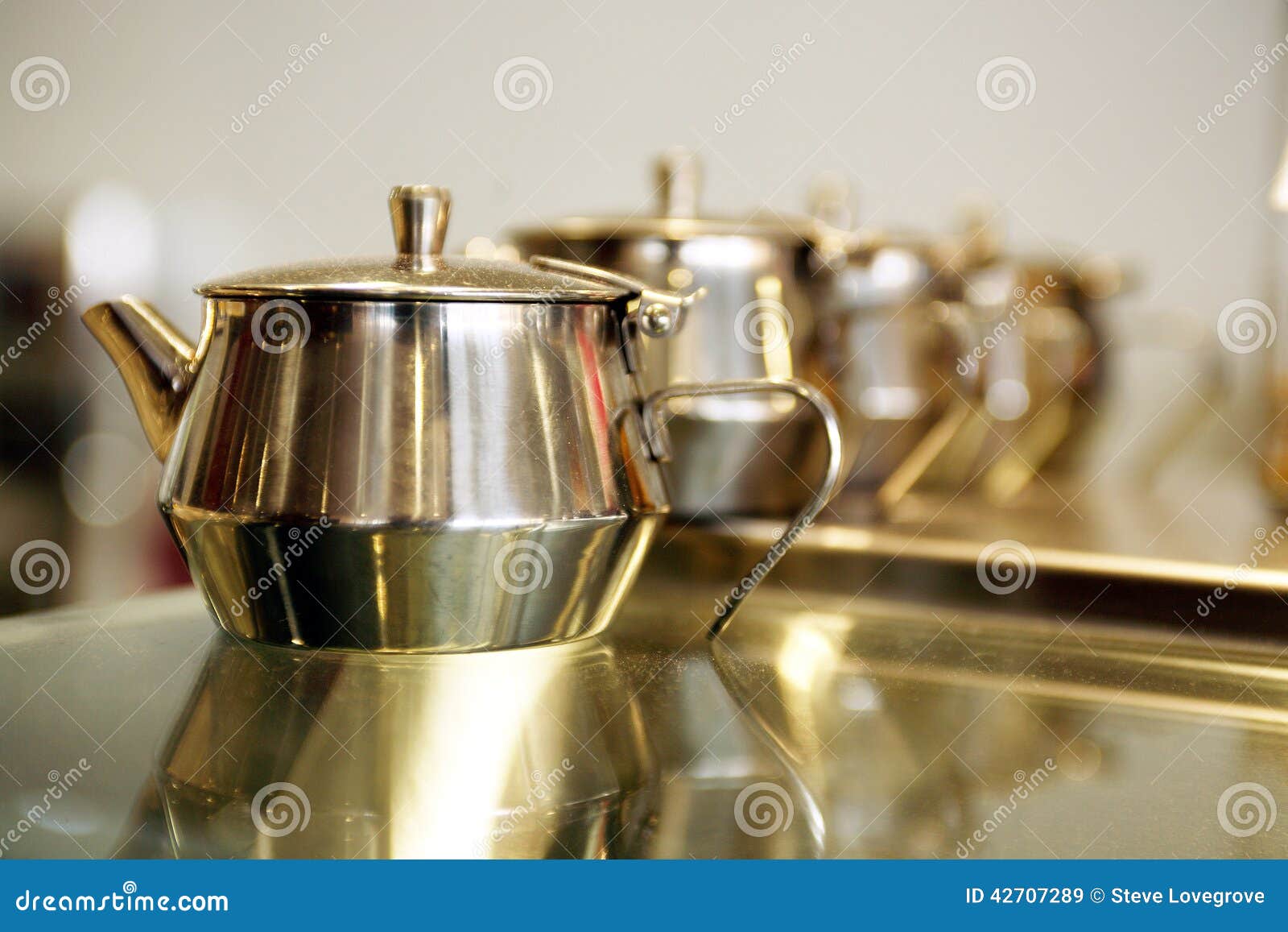 Tea Pots stock image. Image of beverage, polished, shiny - 42707289