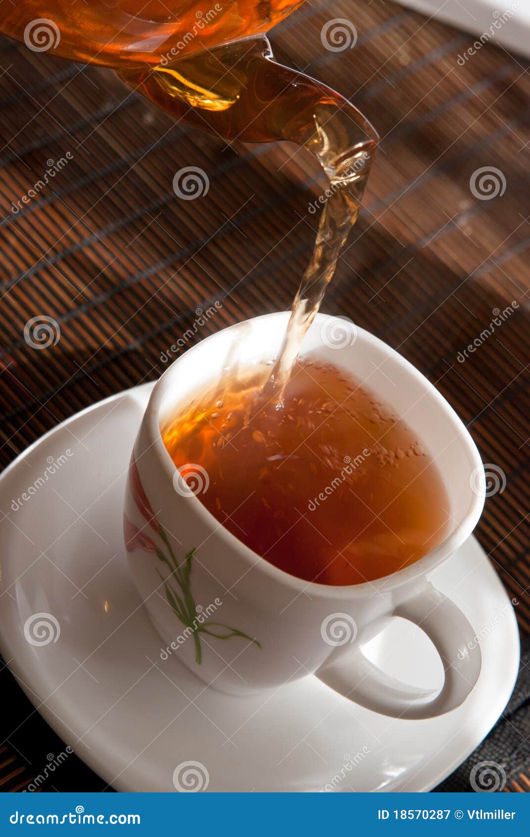 Tea pouring stock image. Image of black, leisure, saucer - 18570287