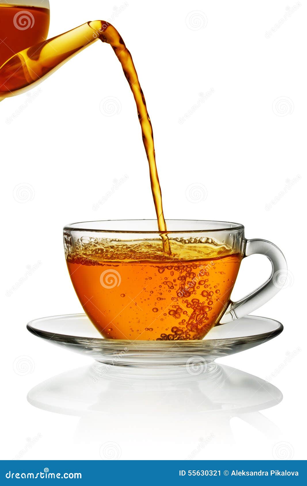 Tea pouring into glass cup stock image. Image of aromatic - 55630321