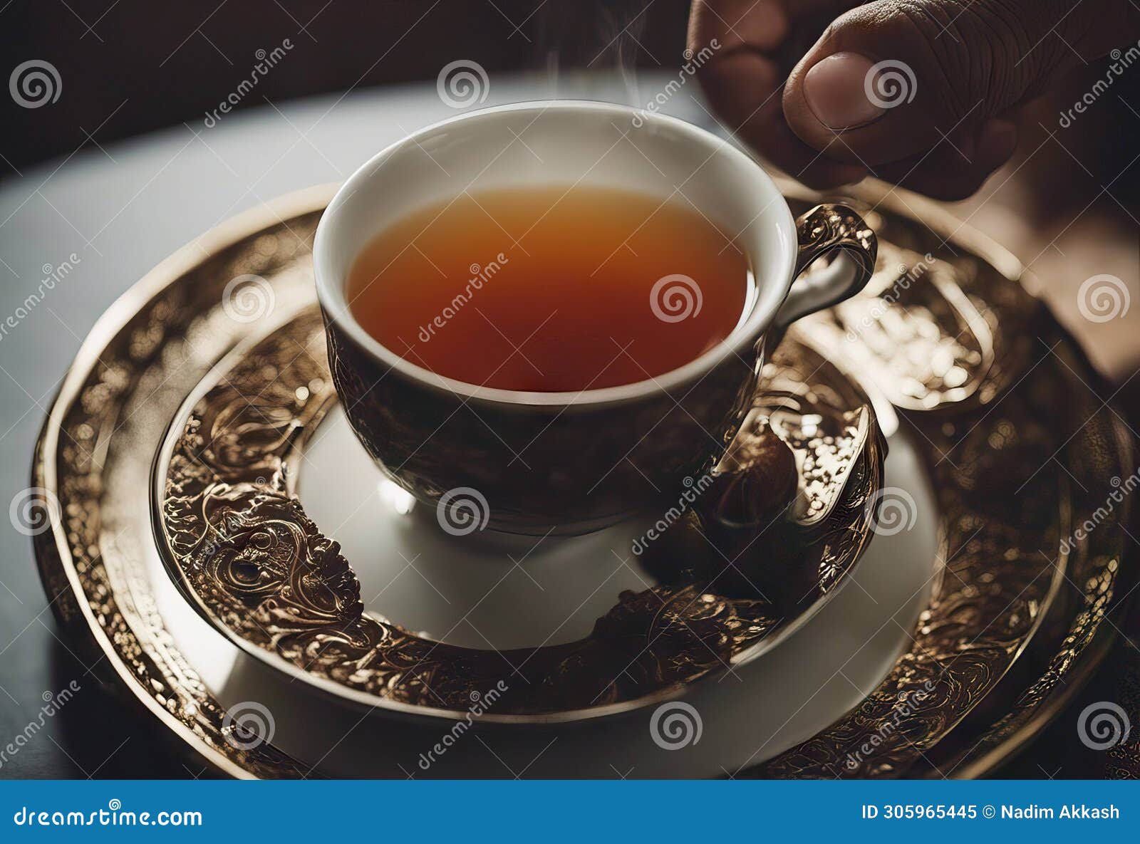 Tea Pouring Traditional Hand Indian Pakistani Cup Stock Illustration ...