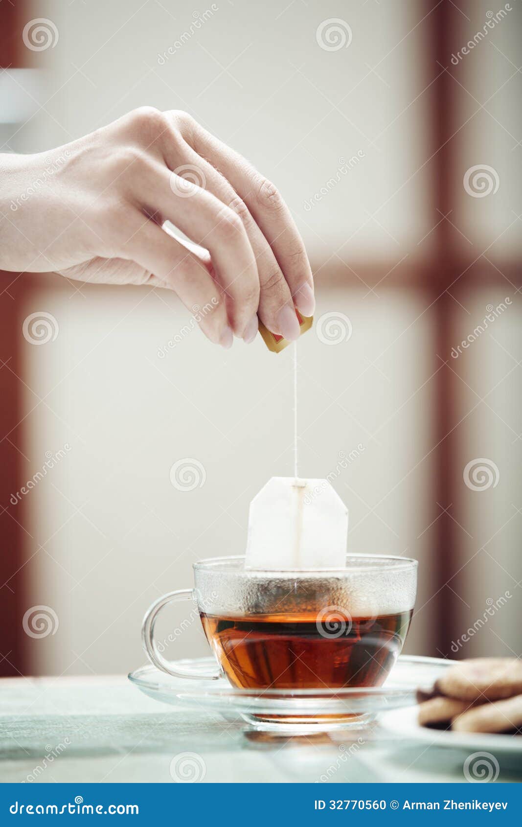 Tea preparation stock photo. Image of everyday, finger - 32770560