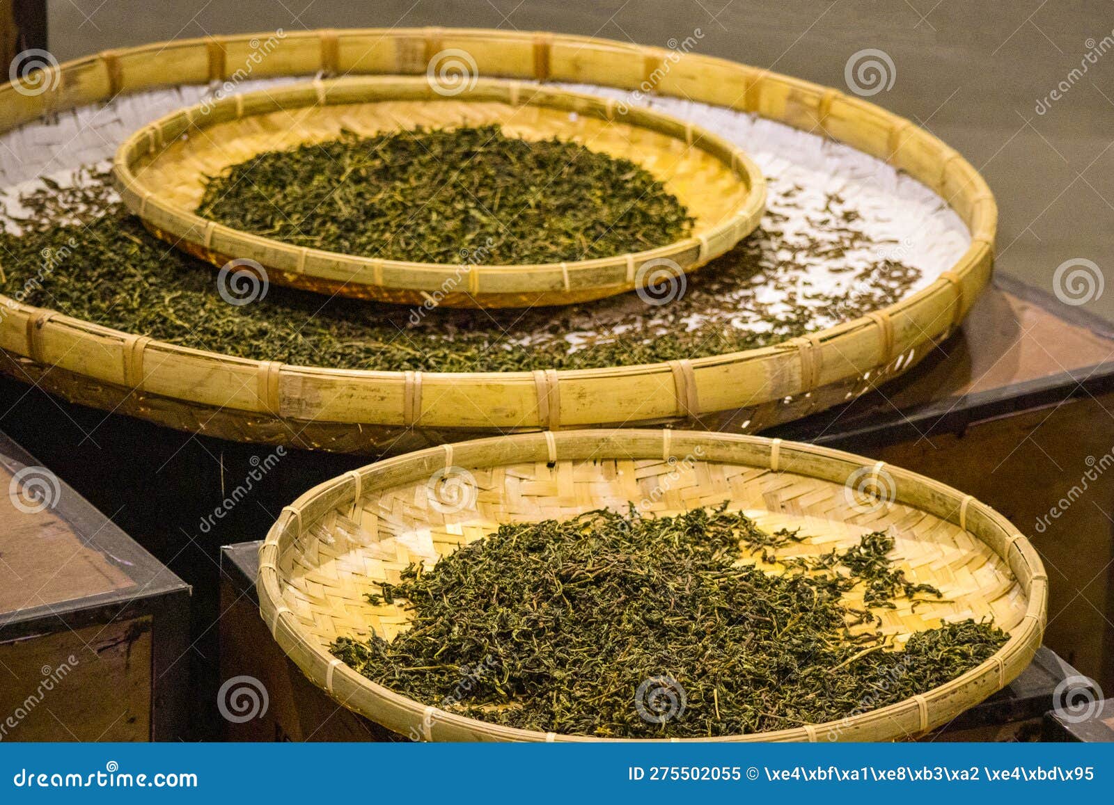 Tea Processing : Drying Tea Leaves Stock Image - Image of china, aroma ...