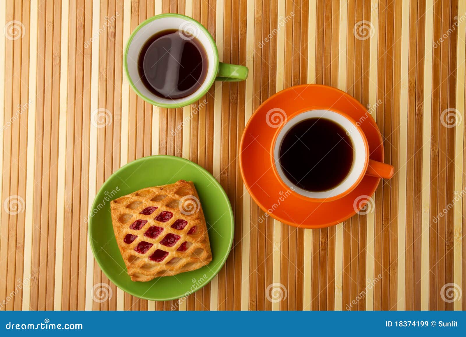 Tea and puff stock image. Image of breakfast, orange - 18374199