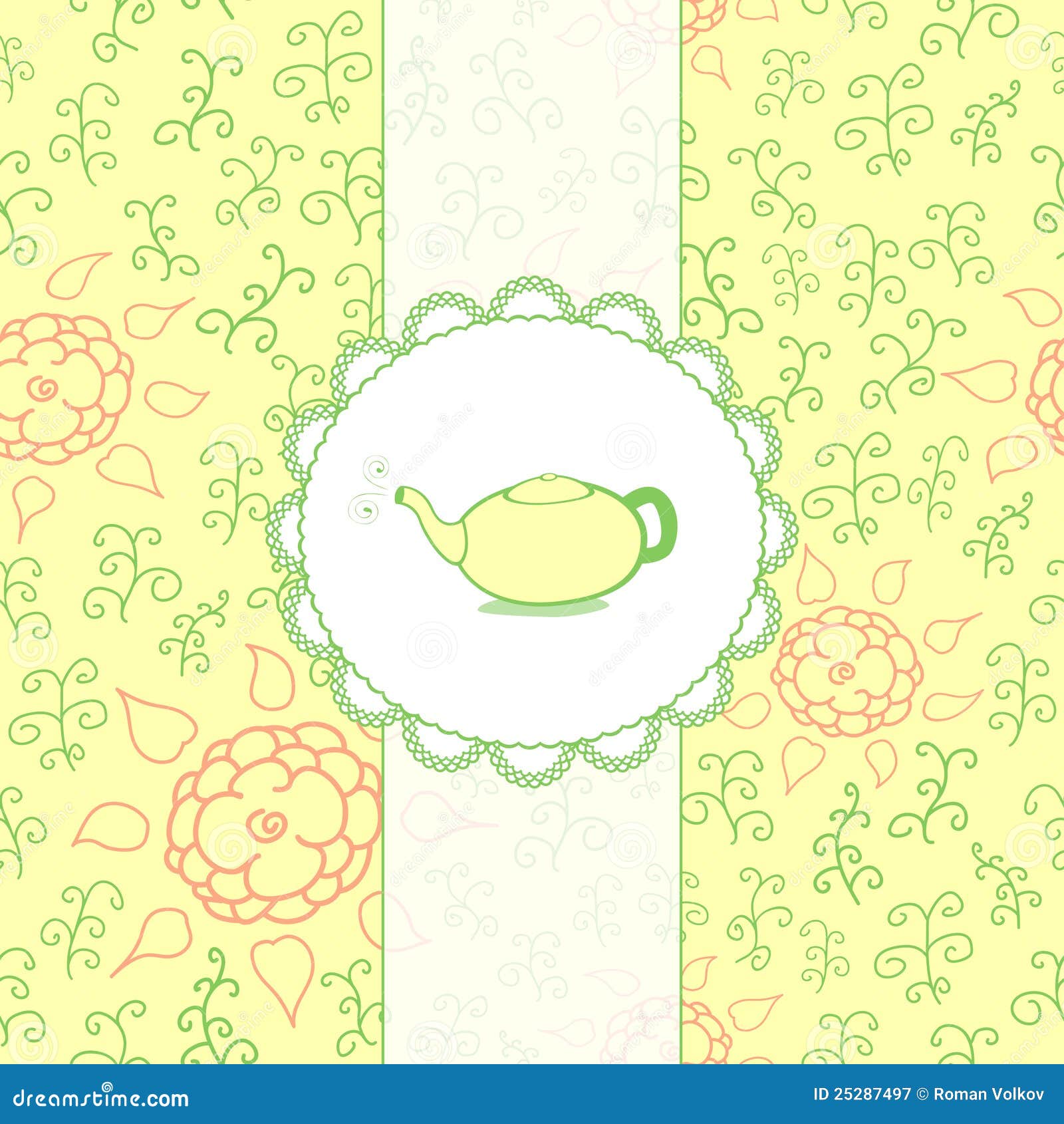 Tea Retro Background stock vector. Illustration of design - 25287497