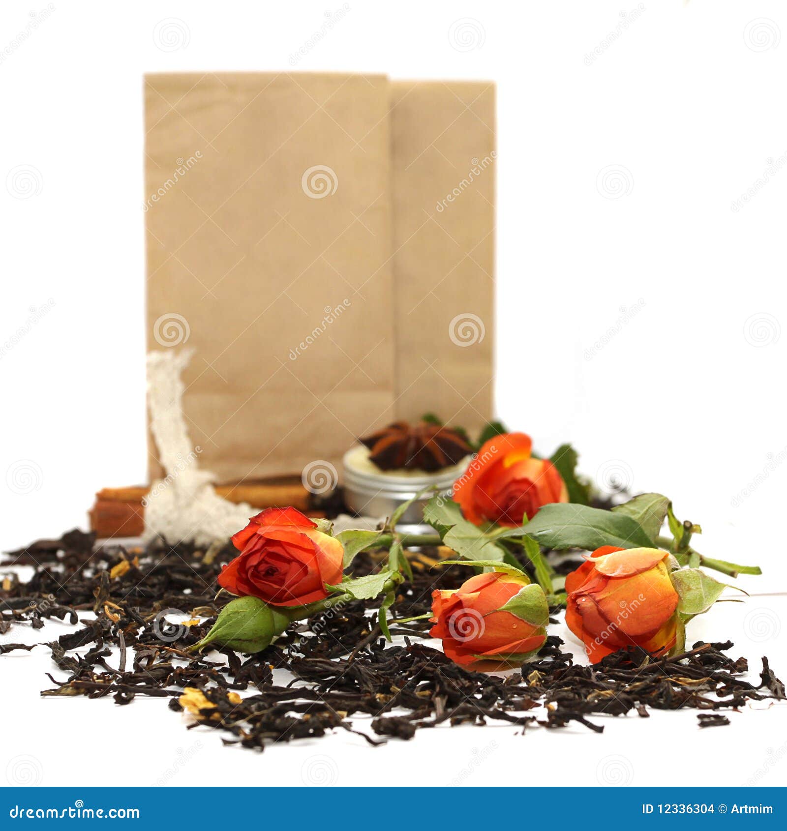 Tea with rose and spices stock photo. Image of asia, cinnamon - 12336304