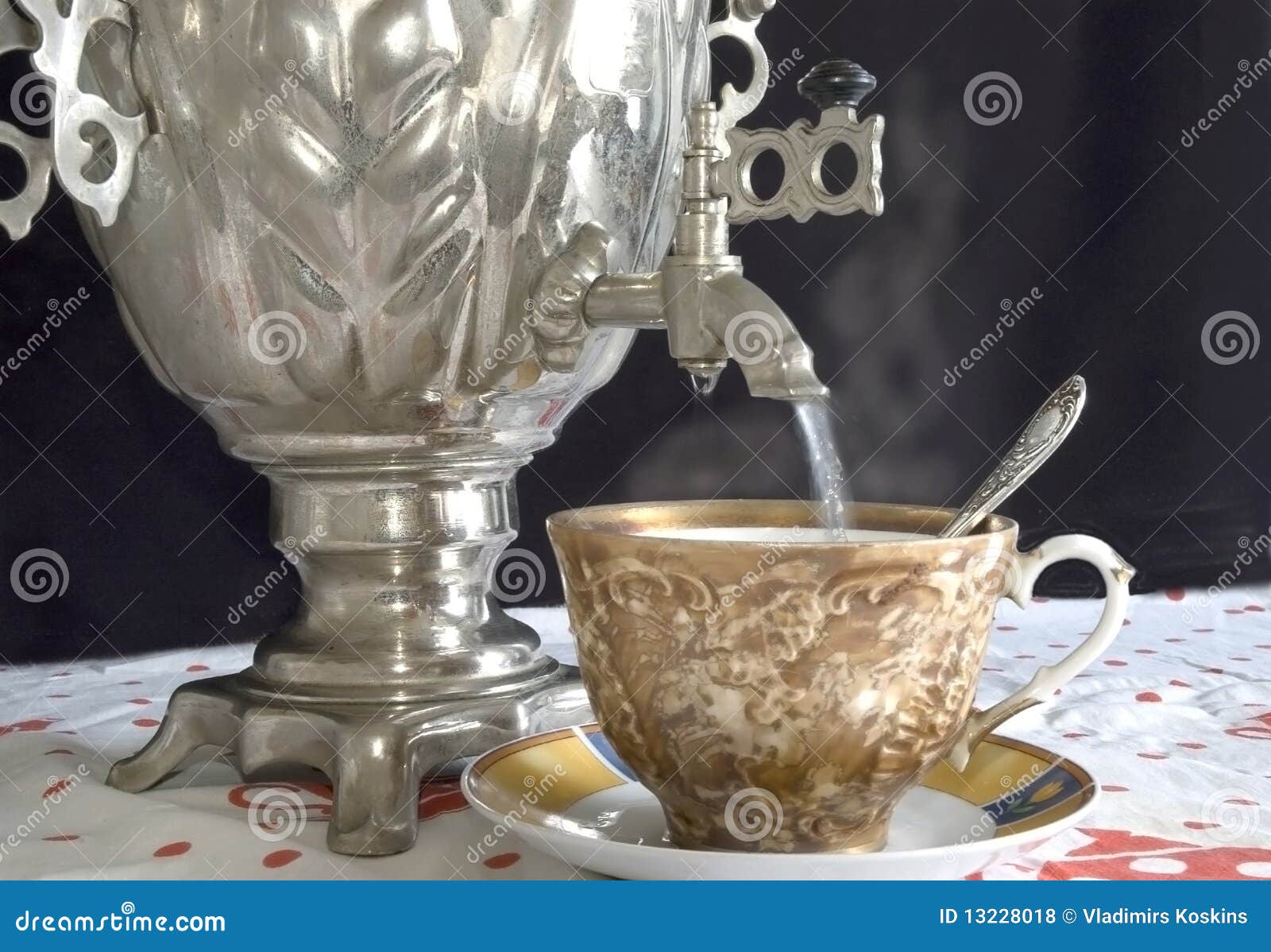 Tea with a samovar. stock photo. Image of traditional - 13228018