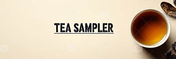 Tea Sampler a White Cup with Fragrant Tea on a Beige Background Evokes ...