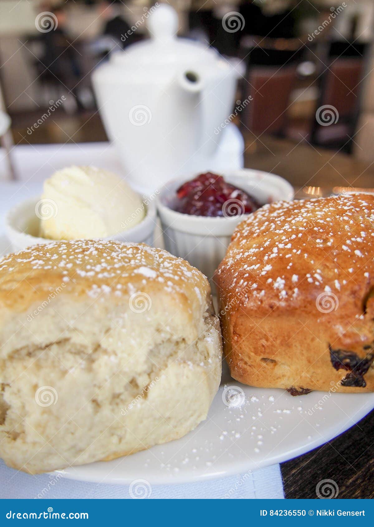 Tea and Scones stock photo. Image of sweet, england, high - 84236550