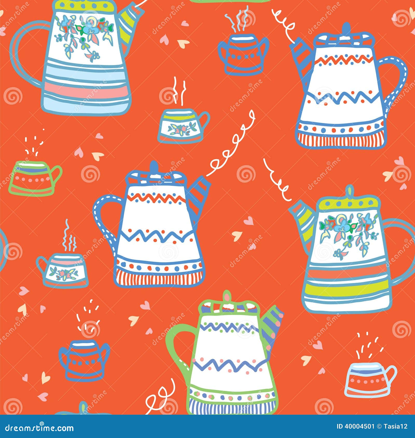 Funny Seamless Pattern Colorful Cups Stock Illustrations – 128 Funny ...