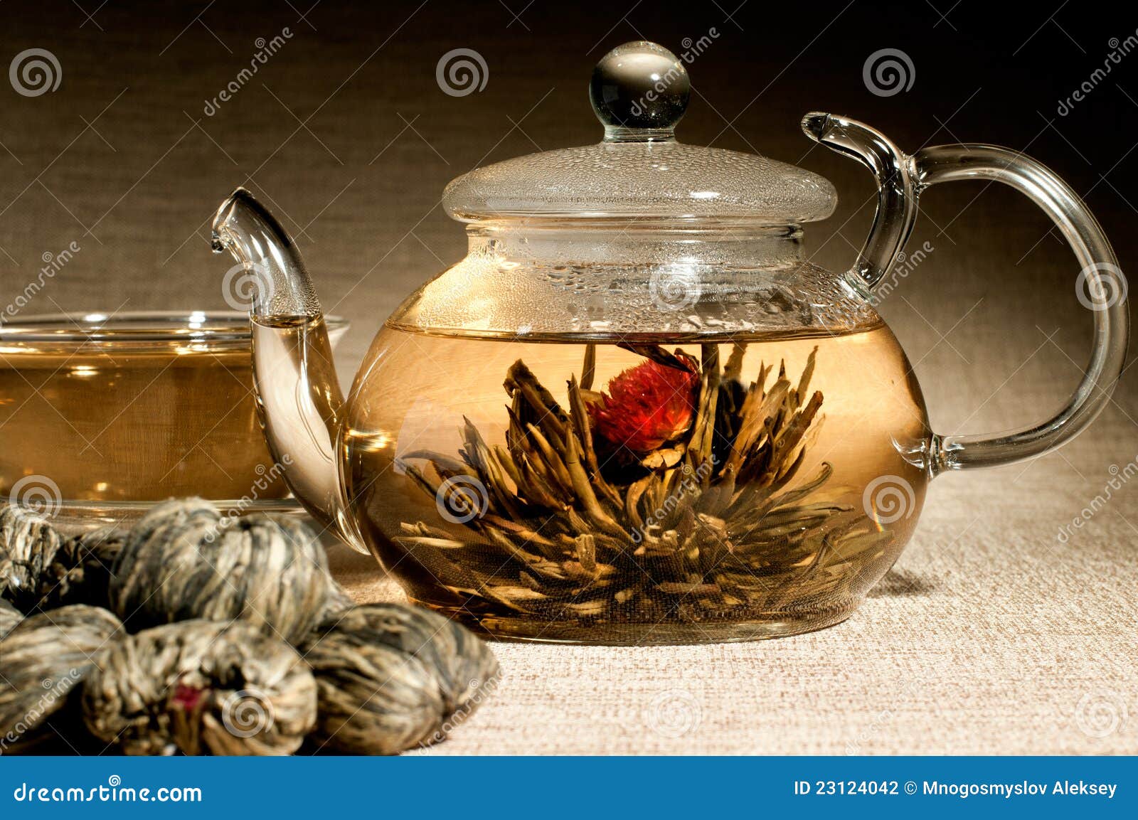 Tea service stock photo. Image of beautiful, glass, flower - 23124042